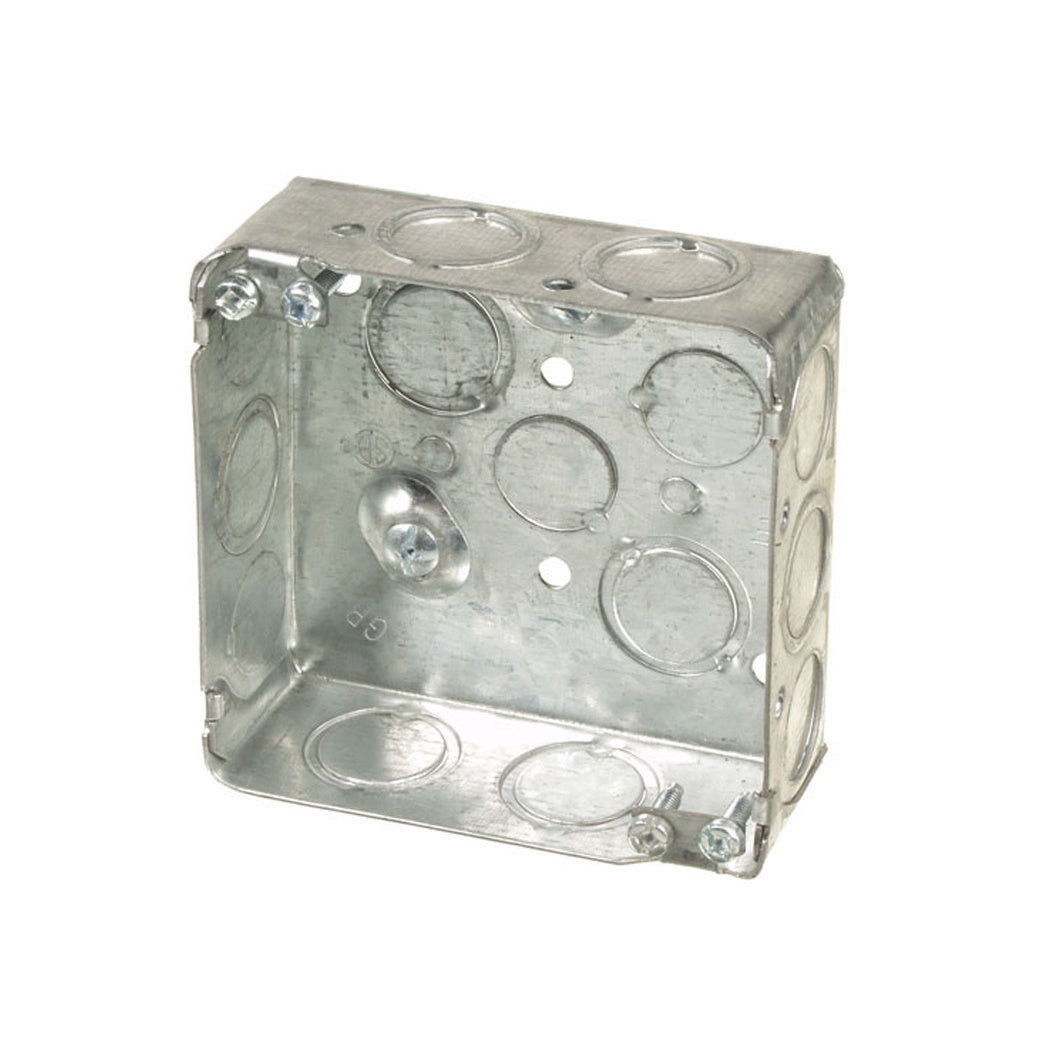 52151-K 1 1/2" - Deep Square Shallow Junction box w/knocouts