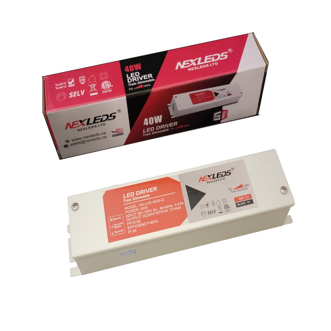 NexLeds 24V Dimmable LED Driver 40/60W Dimming